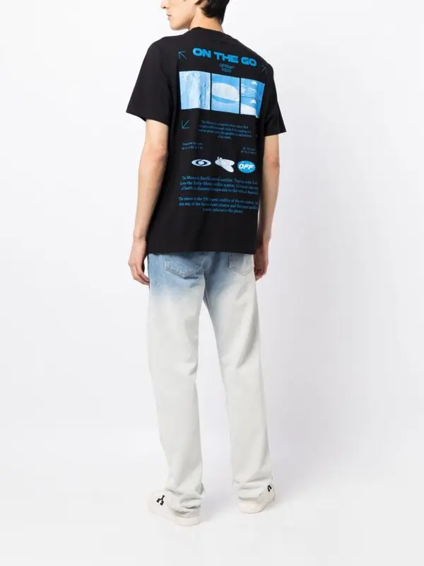 Off-White On The Go Moon Cotton T-shirt - Black