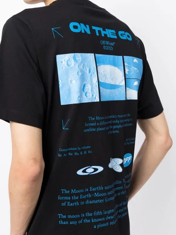 Off-White On The Go Moon Cotton T-shirt - Black