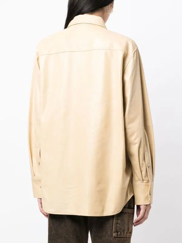 Helmut Lang Long-sleeve Leather Shirt