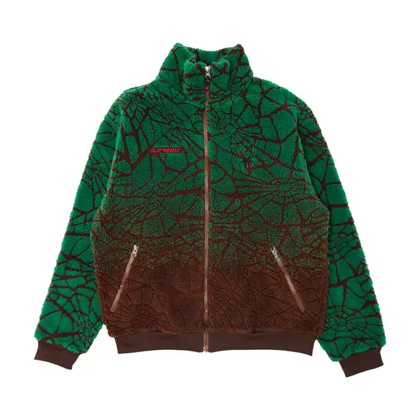 Supreme X Spyder Web Polar Fleece Jacket - Brown