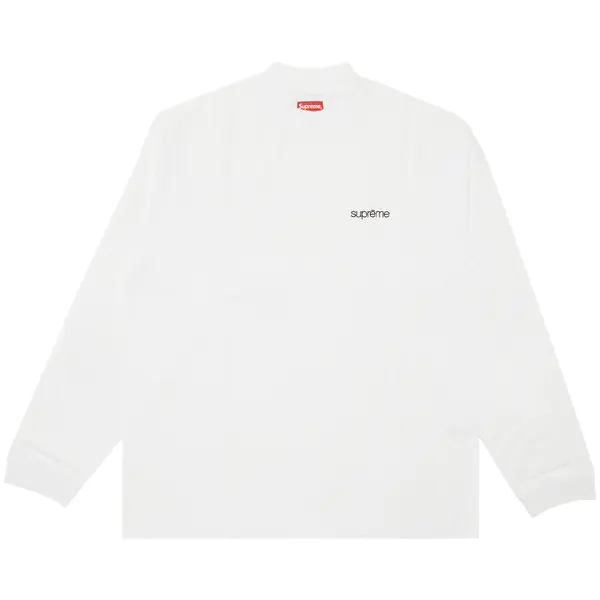 Supreme Mock Neck Long-sleeve Top - White