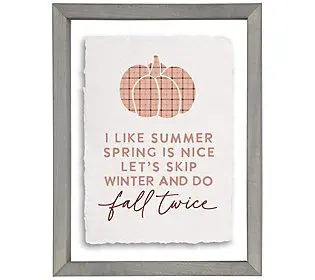 SINCERE SURROUNDINGS 14'do Fall Twice Floating Frame Art - One-color