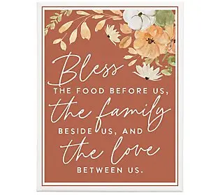 SINCERE SURROUNDINGS 17' Bless Food Pumpkins Wr Apped Canvas - One-color