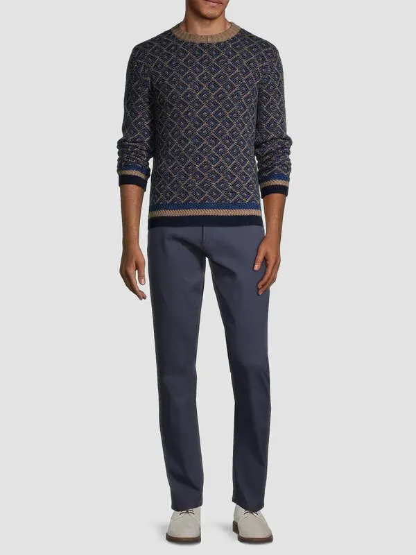 Isaia Geometric Cashmere Sweater
