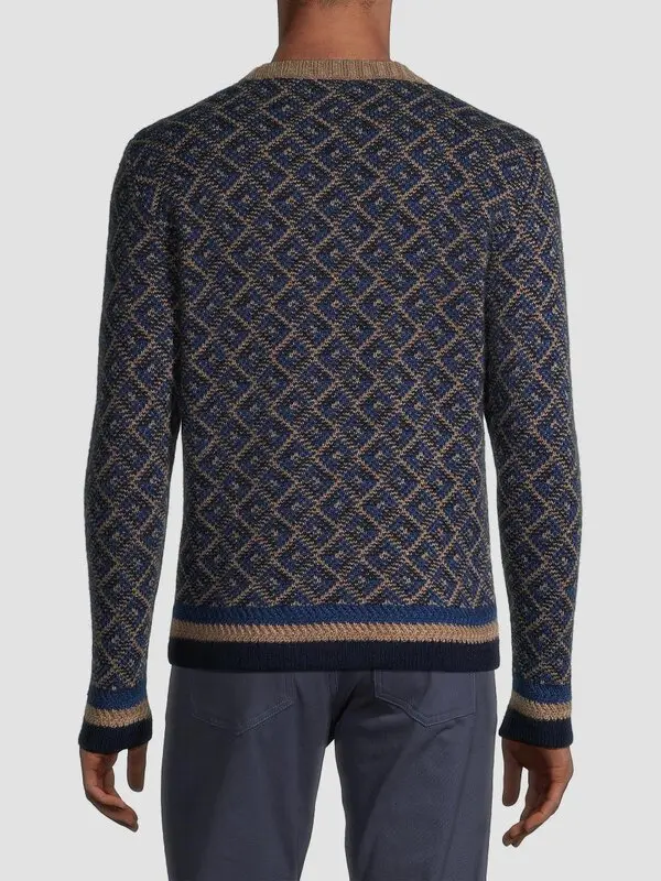 Isaia Geometric Cashmere Sweater