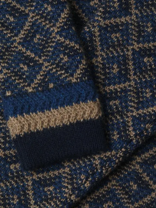 Isaia Geometric Cashmere Sweater