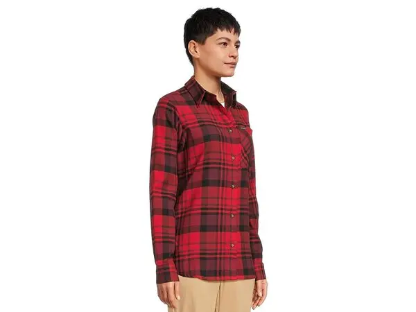 Columbia Calico Basin Flannel Long Sleeve Shirt - Red