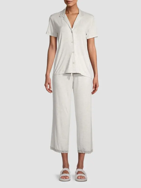 Natori Feathers Essentials Pajama Set - Pebble