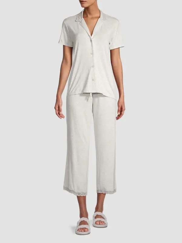 Natori Feathers Essentials Pajama Set - Pebble
