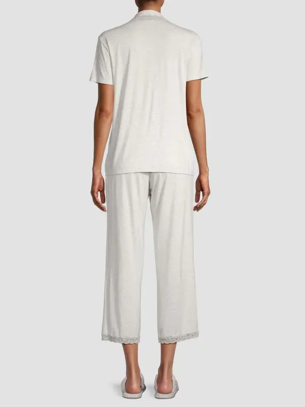 Natori Feathers Essentials Pajama Set - Pebble