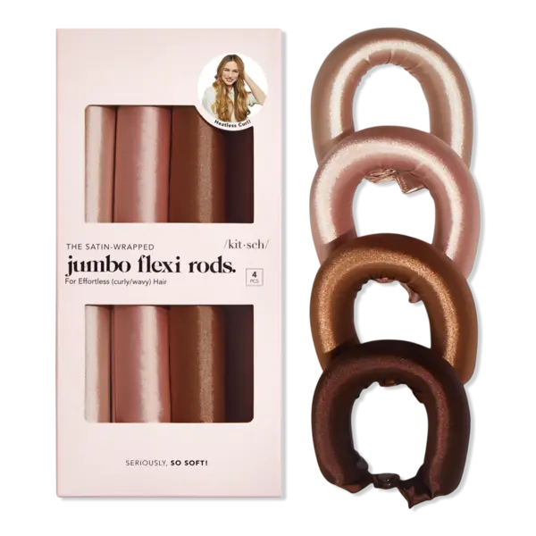 KITSCH Rosewood Jumbo Satin Flexi Rods - One-color