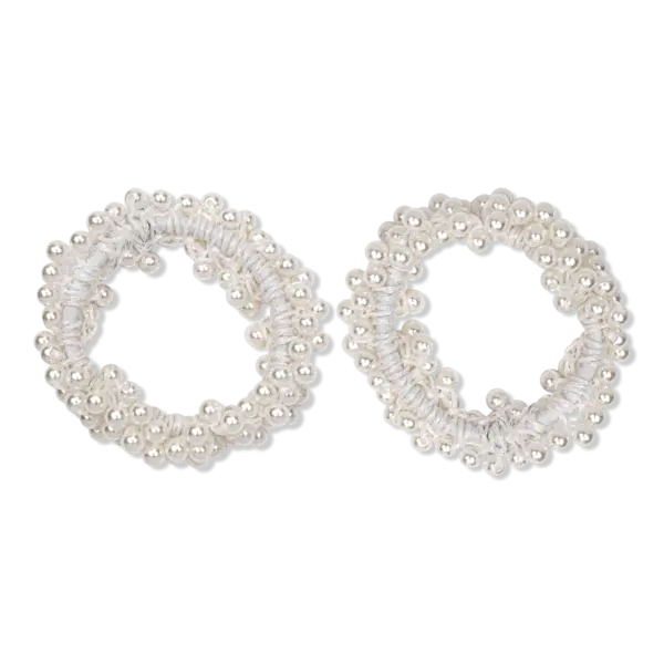 SCUNCI Elite Faux Pearl Hair Ties - One-color