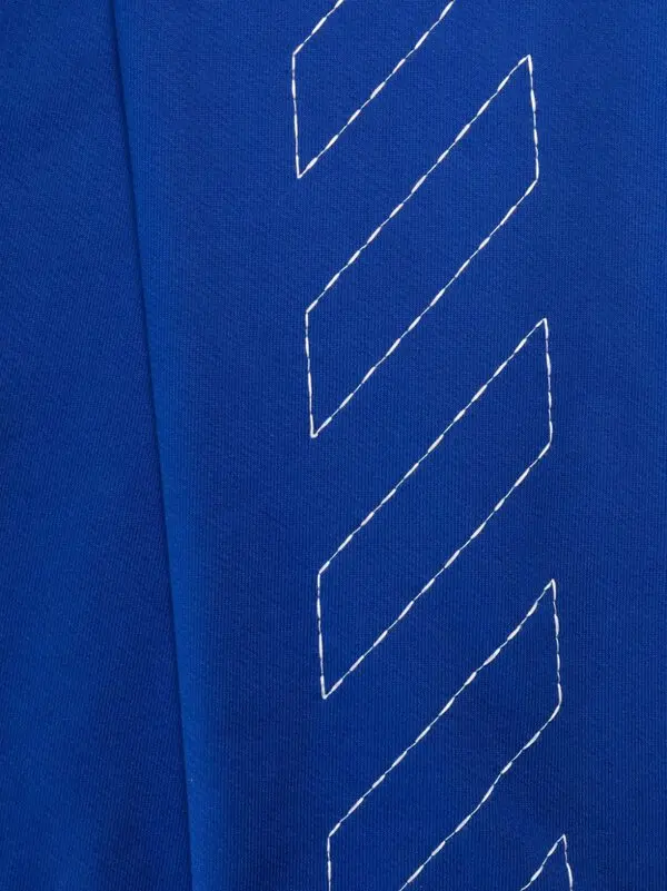 Off-White Diag-stripe Embroidered Track Pants - Cobalt Blue