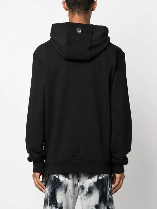 Philipp Plein Gothic Logo-embroidered Hoodie