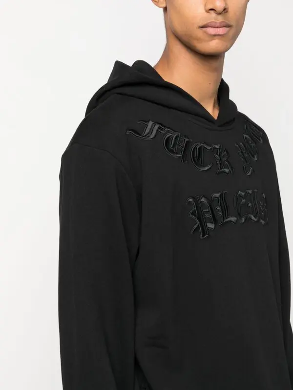 Philipp Plein Gothic Logo-embroidered Hoodie