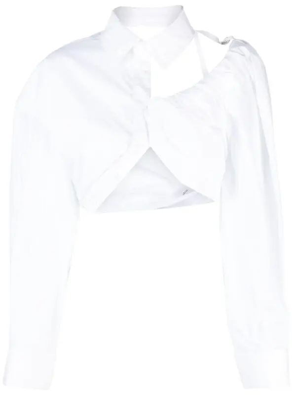 Jacquemus La Galliga Asymmetric Cropped Shirt