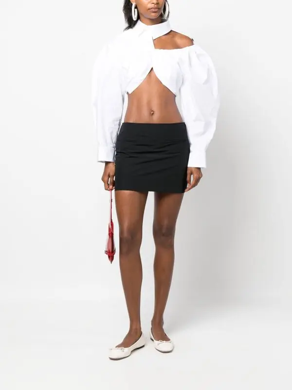 Jacquemus La Galliga Asymmetric Cropped Shirt