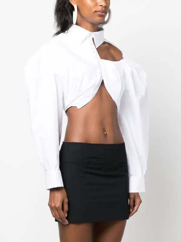 Jacquemus La Galliga Asymmetric Cropped Shirt