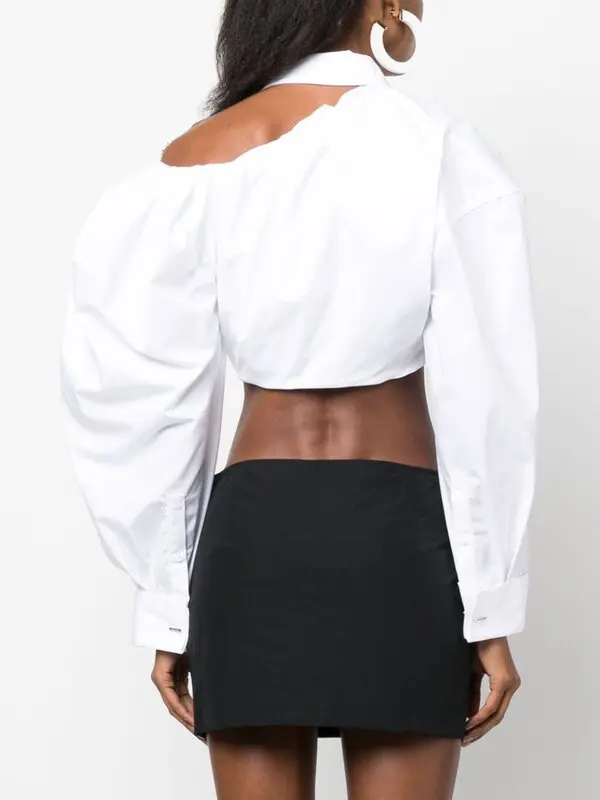 Jacquemus La Galliga Asymmetric Cropped Shirt