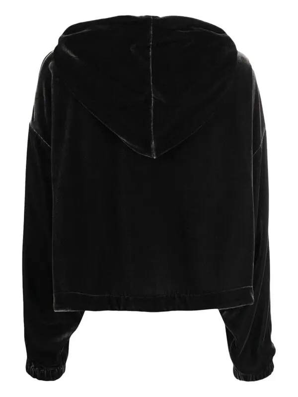 Aspesi Velvet Drawstring Hoodie