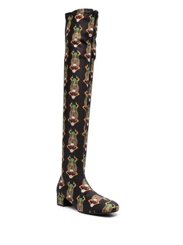 La DoubleJ Edie 40mm Scarab-jacquard Boots