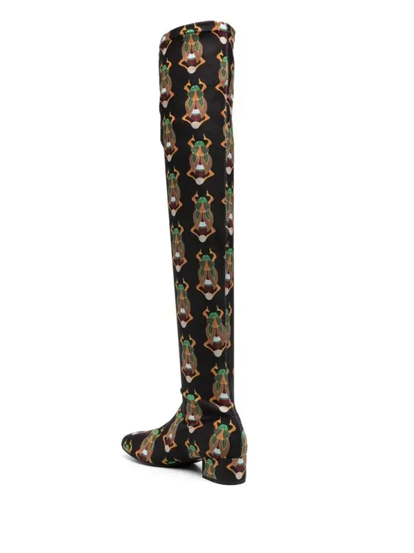 La DoubleJ Edie 40mm Scarab-jacquard Boots