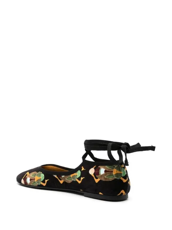 La DoubleJ Velvet Ballerina - Black