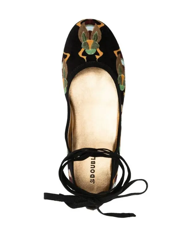 La DoubleJ Velvet Ballerina - Black