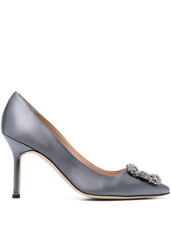 Manolo Blahnik Hangisi 90mm Satin Pumps