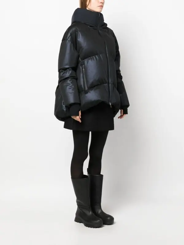 Herno Feather-down Padded Coat With Hood - Blue