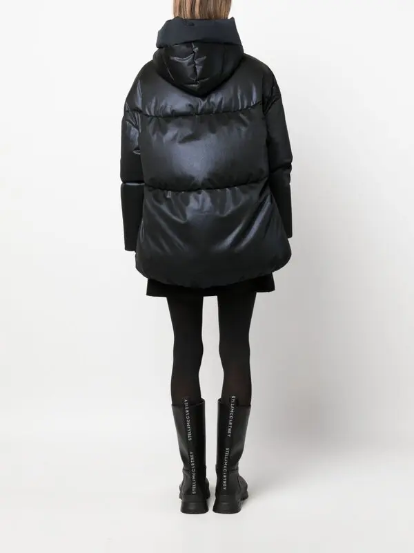 Herno Feather-down Padded Coat With Hood - Blue