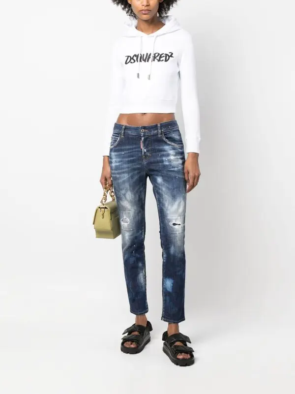 Dsquared2 Logo-print Long-sleeve Hoodie