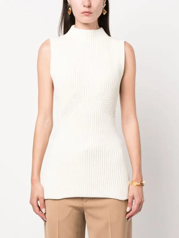Gauchere Open-back Ribbed Top