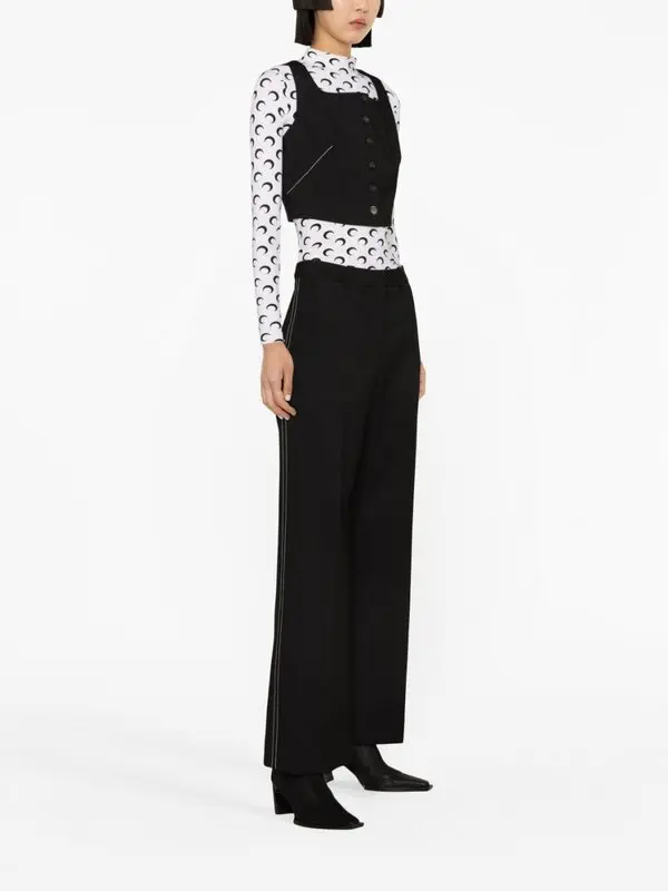 MARINE SERRE Wide-leg Tailored Trousers