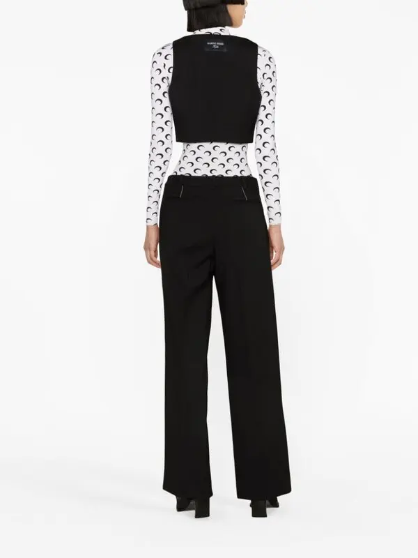 MARINE SERRE Wide-leg Tailored Trousers