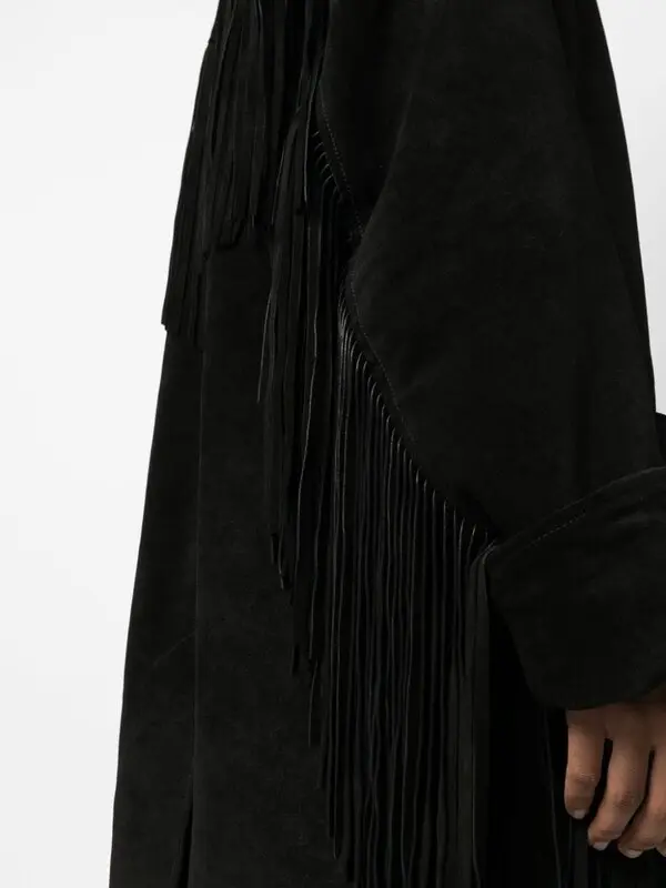 R13 Fringed Suede Coat