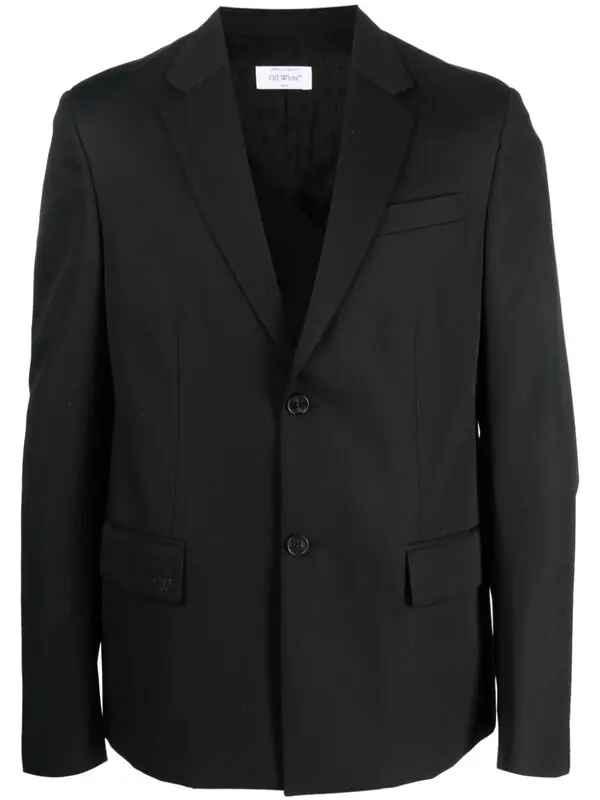 Off-White Single-breasted Wool Blazer