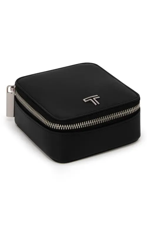 Tumi Leather Jewelry Case - Black/gunmetal