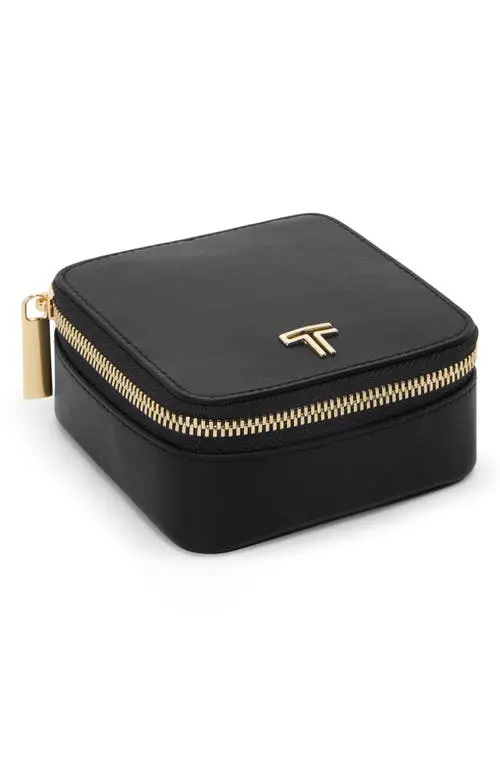 Tumi Leather Jewelry Case - Black/light Gold