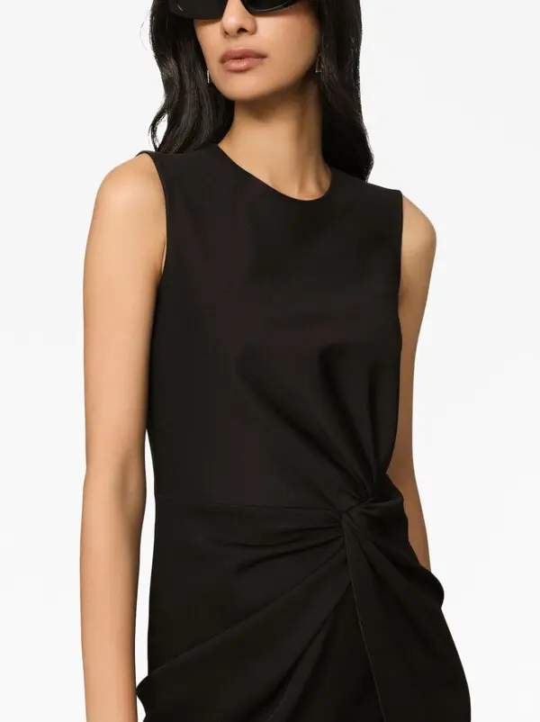Dolce & Gabbana Draped Sleeveless Midi Dress