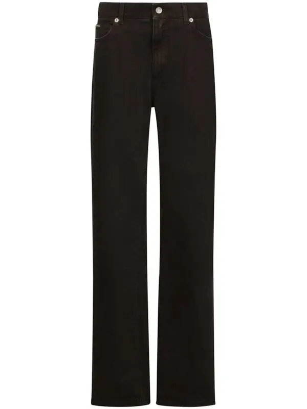 Dolce & Gabbana High-rise Straight-leg Jeans - Black