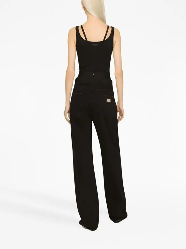 Dolce & Gabbana High-rise Straight-leg Jeans - Black