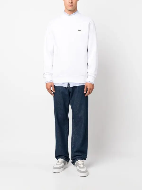Lacoste Logo-embroidered Sweatshirt - White
