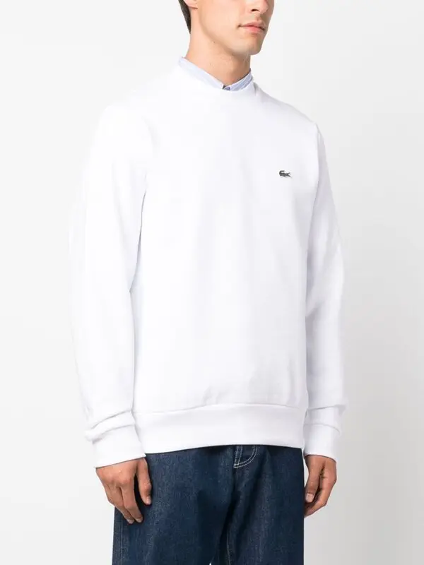 Lacoste Logo-embroidered Sweatshirt - White