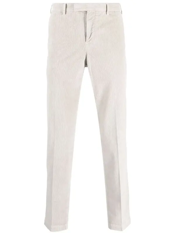 PT TORINO Corduroy Slim-cut Trousers - Grey