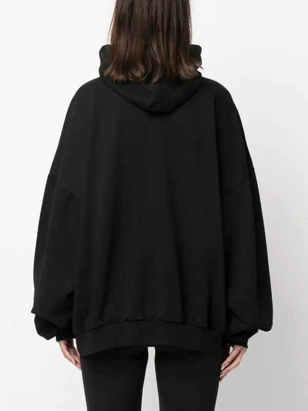 Balenciaga Back Flip-print Cotton Hoodie