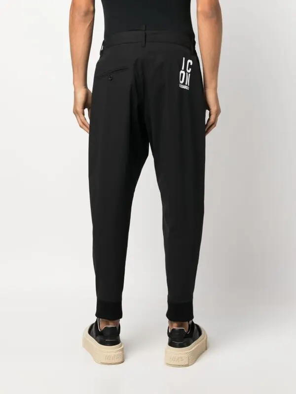 Dsquared2 Icon-print Tapered-leg Trousers