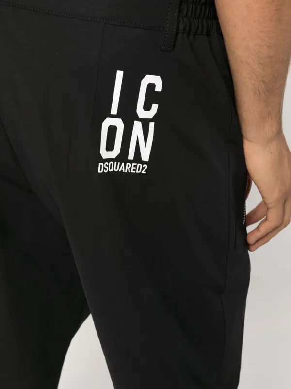 Dsquared2 Icon-print Tapered-leg Trousers