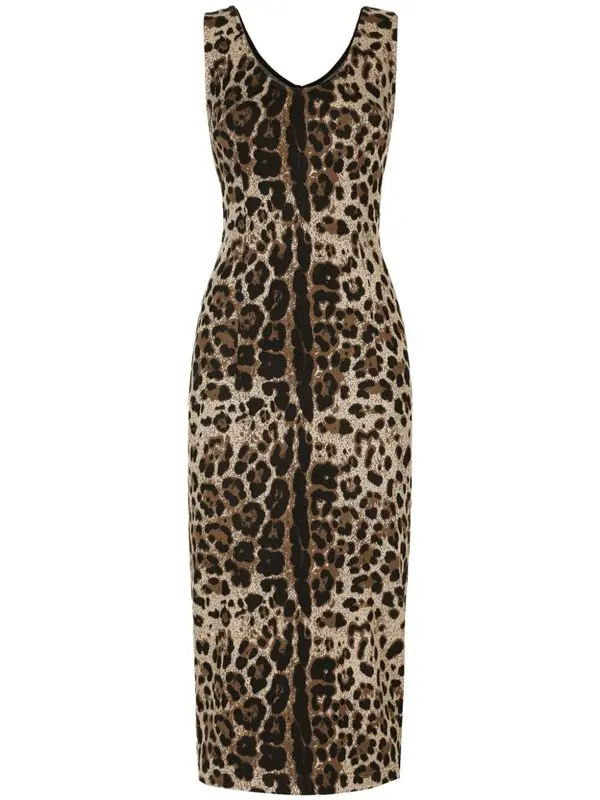 Dolce & Gabbana Leopard-print Midi Dress