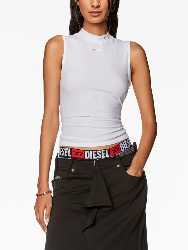 DIESEL T-mokky-sl-microdiv Mock-neck Top